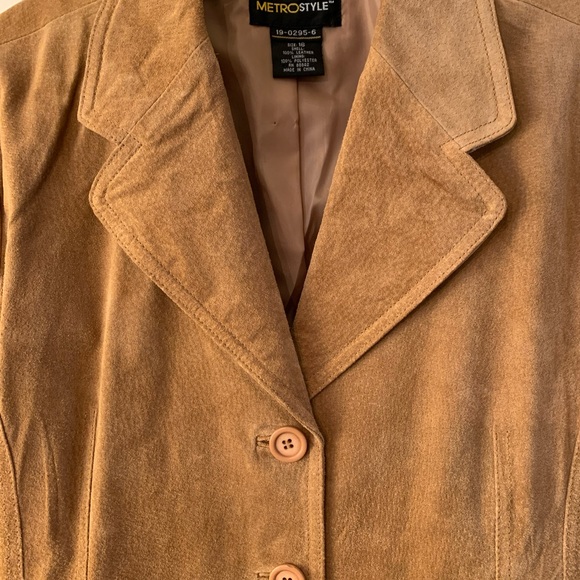 metrostyle | Jackets & Coats | Metro Style Tan Suede Leather Jacket ...